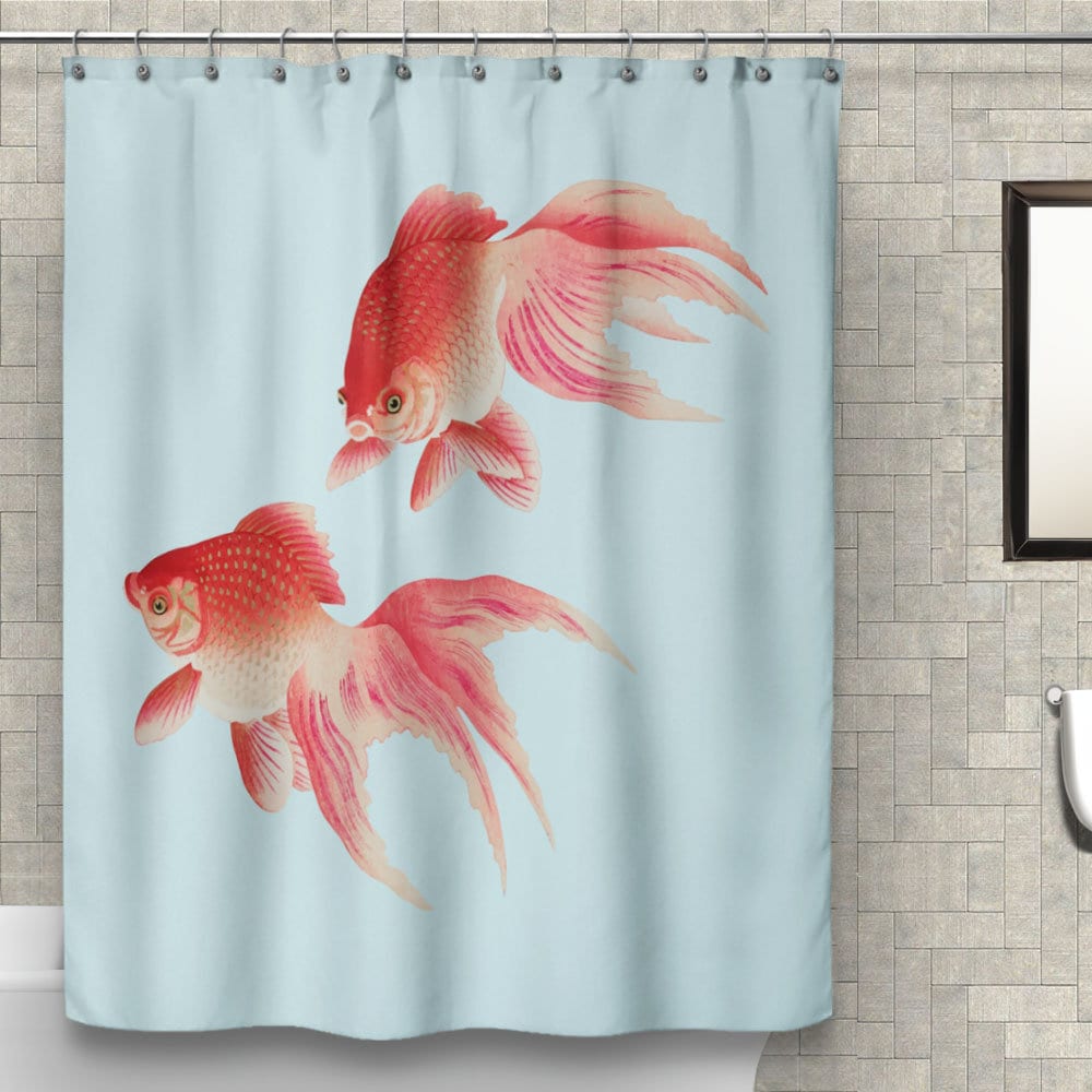 Fish Shower Curtain Colorful Tropical Fishes Species Bath Curtain ...