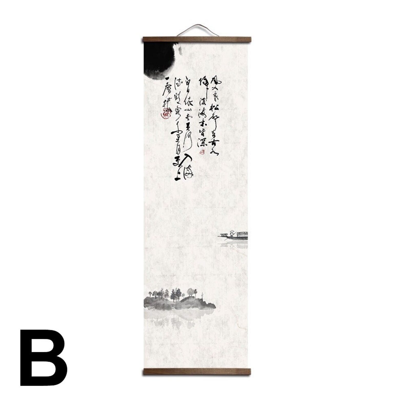 Simple Minimalist Scroll Art Japanese Chinese Oriental Wall | Etsy