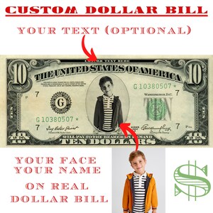 Game Play Money Birthday Money Your Face on Money Custom - Etsy