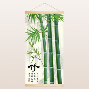 Wall Scroll Bamboo Painting Asian Wall Scrolls Art Traditional Japanese ...
