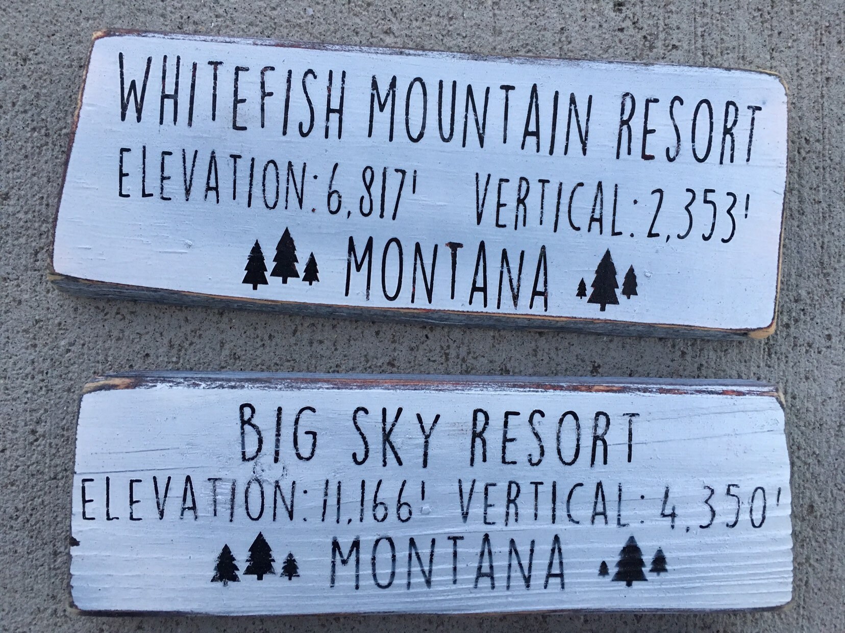 Ski Mountain Elevation Wooden Sign - Etsy