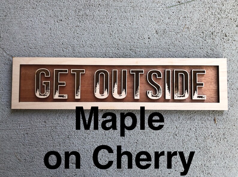 Get Outside Wooden Sign / Mountain Adventure Wooden Signs | Etsy