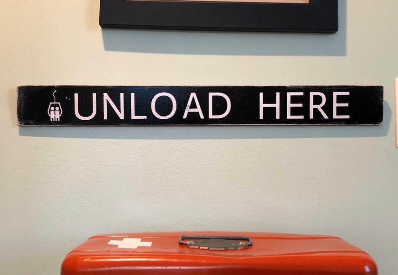 Unload Here Chairlift Sign | Etsy