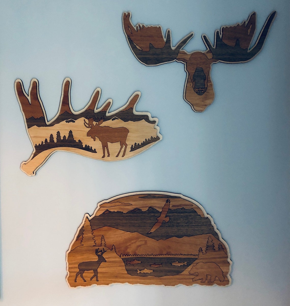 Moose Head / Moose Art / Wooden Moose Head - Etsy