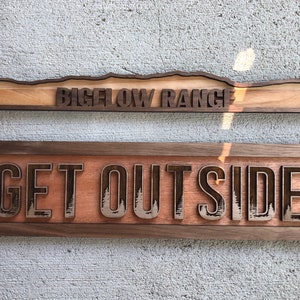 Get Outside Wooden Sign / Mountain Adventure Wooden Signs - Etsy