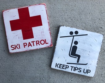 Ski Tips up Sign - Etsy