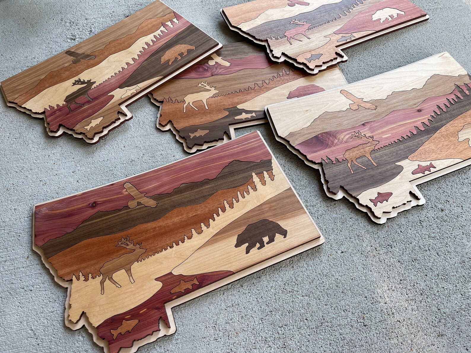 Montana Art / Montana Plaque / Montana Map | Etsy