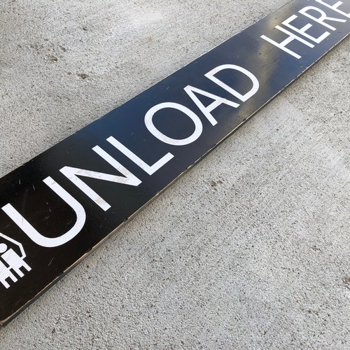 UNLOAD Here/carved/rustic/wood/sign/ski Cabin - Etsy