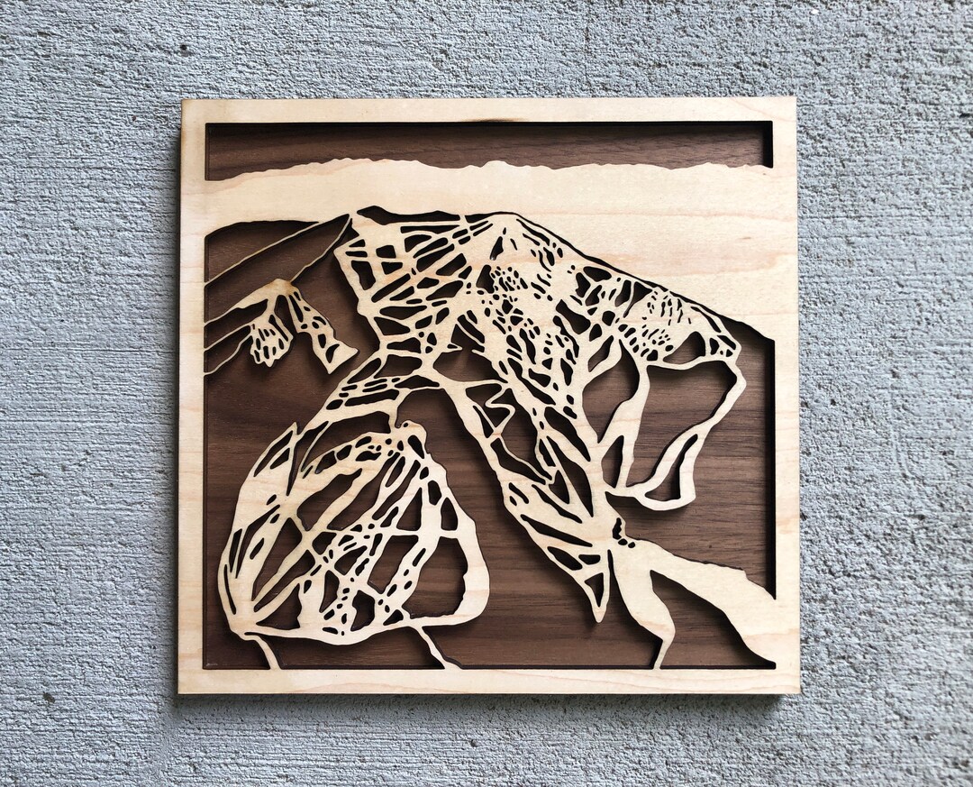 Snowbowl Ski Mountain Wood Art / Snowbowl Missoula / Snowbowl Trail Map ...