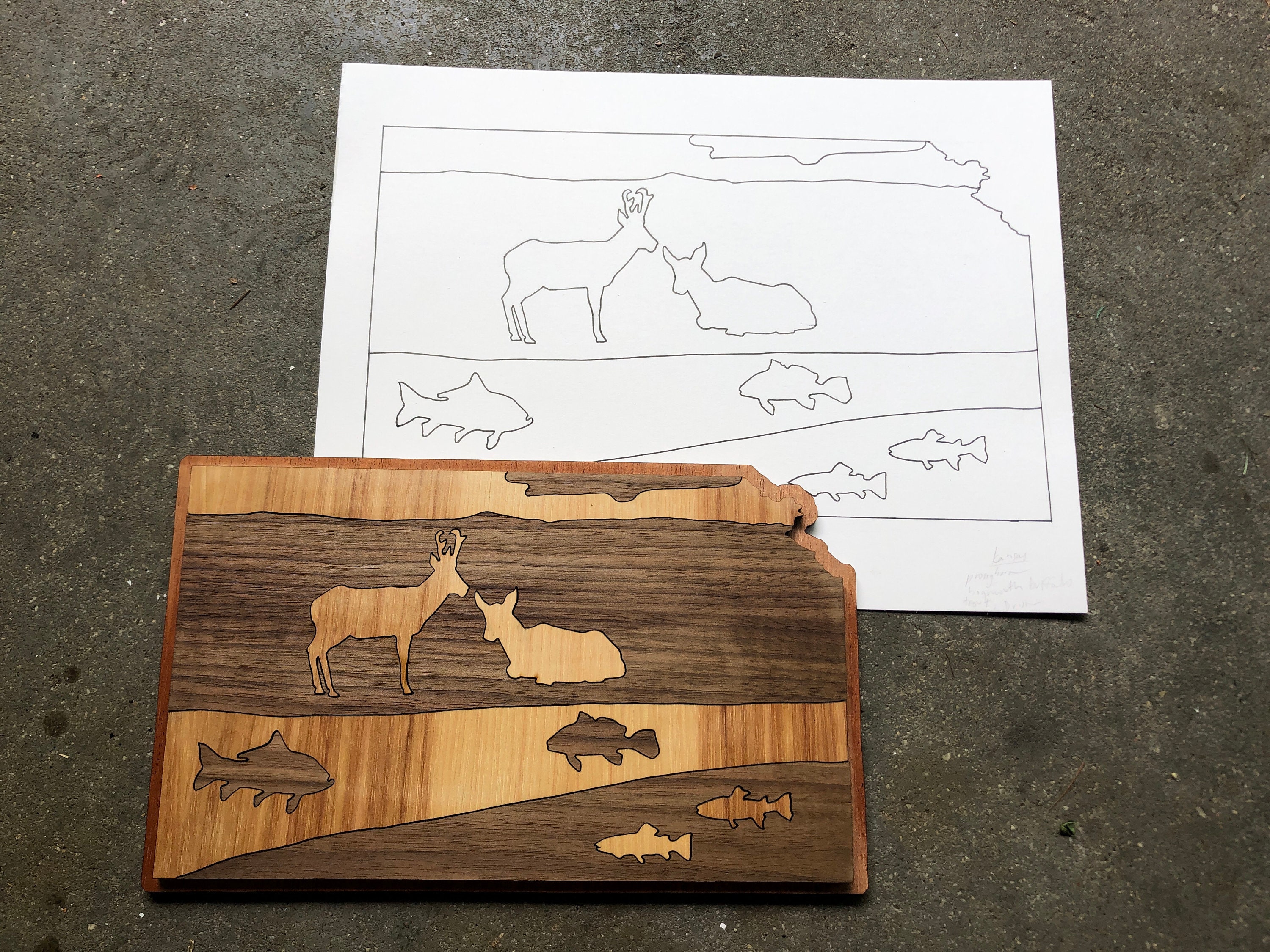 Kansas Art / Wooden State of Kansas - Etsy UK