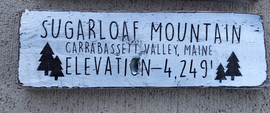 Ski Mountain Elevation Wooden Sign - Etsy