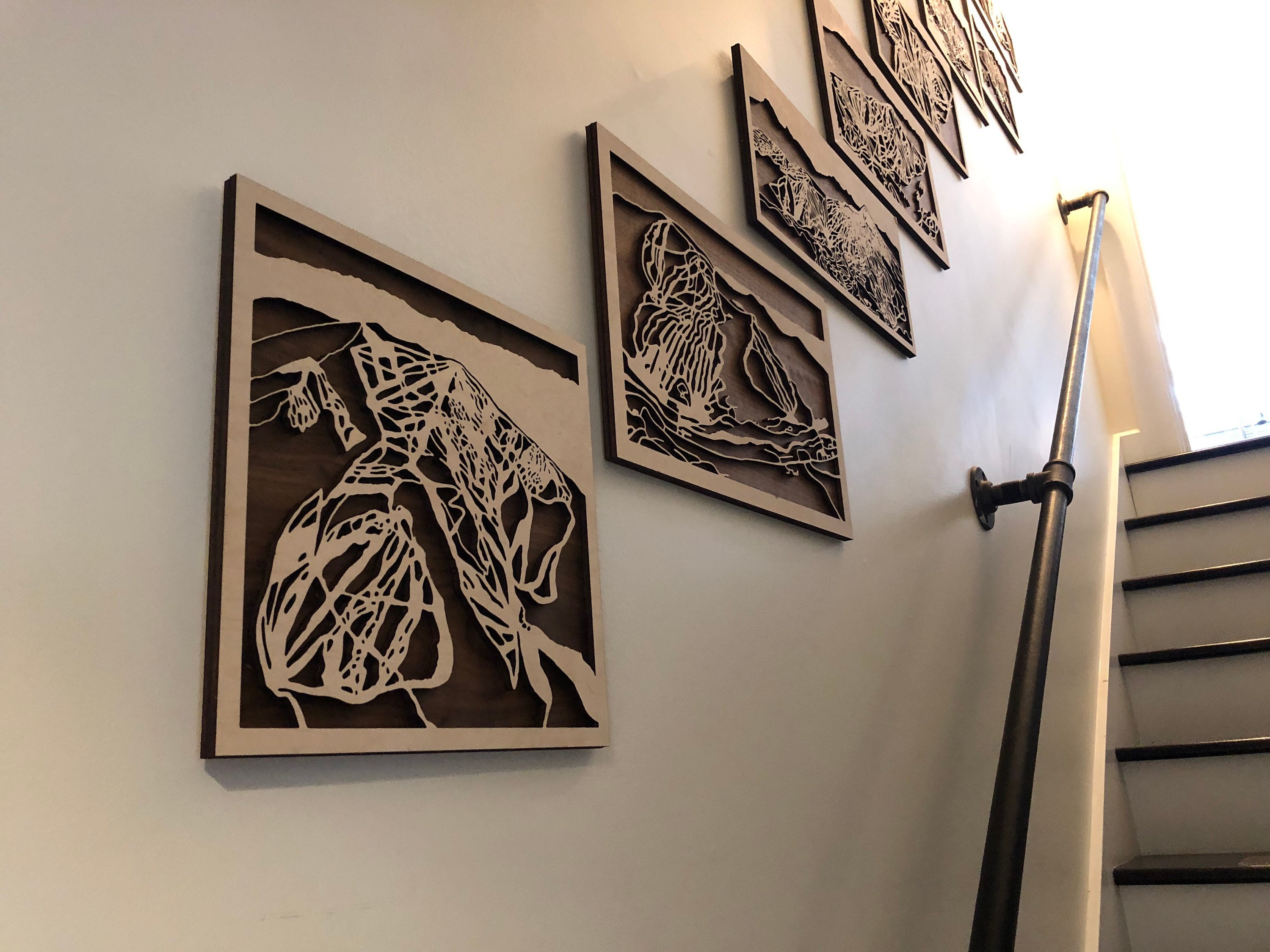 Snowbowl Ski Mountain Wood Art / Snowbowl Missoula / Snowbowl Trail Map ...