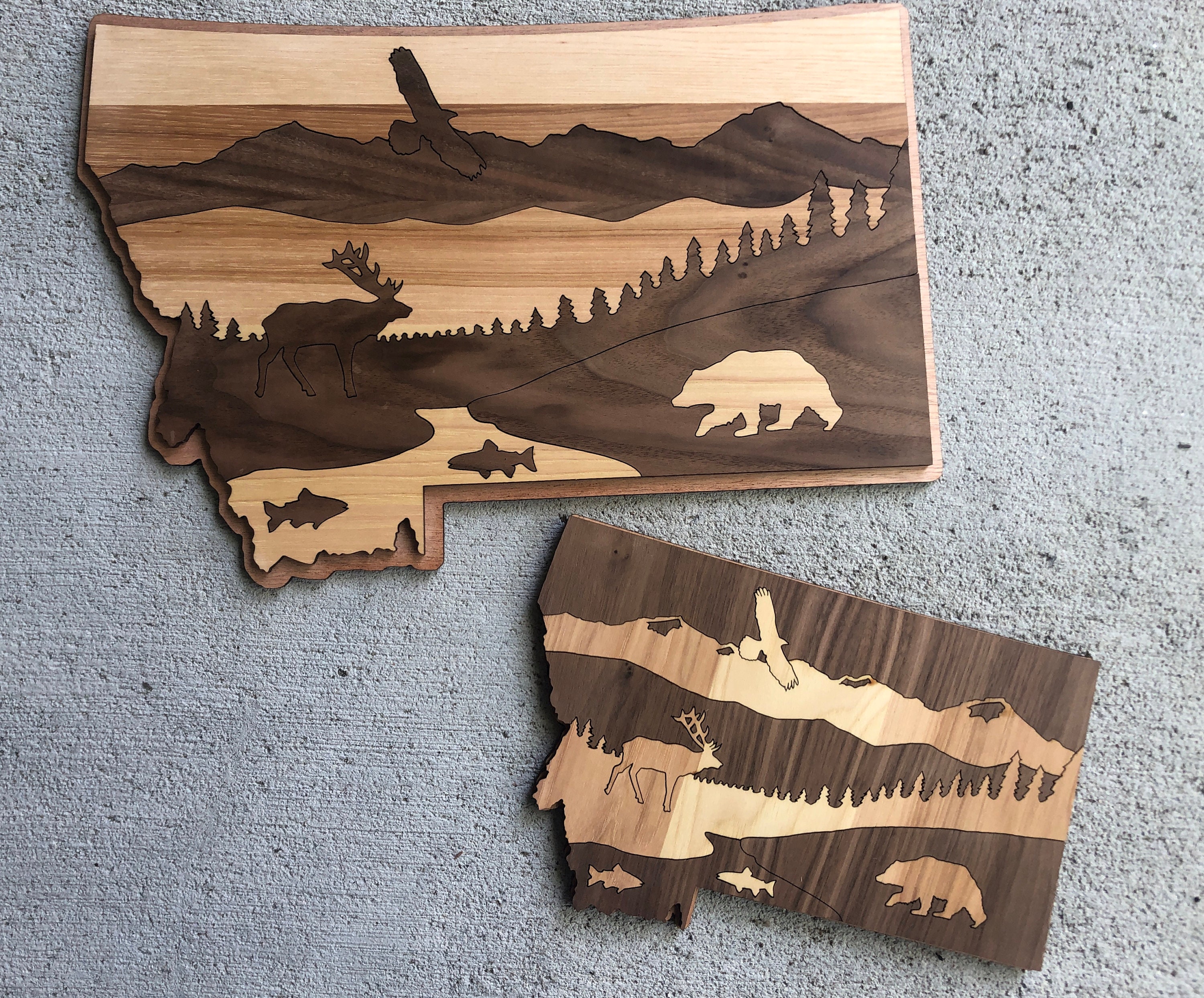 Montana Art / Montana Plaque / Montana Map - Etsy