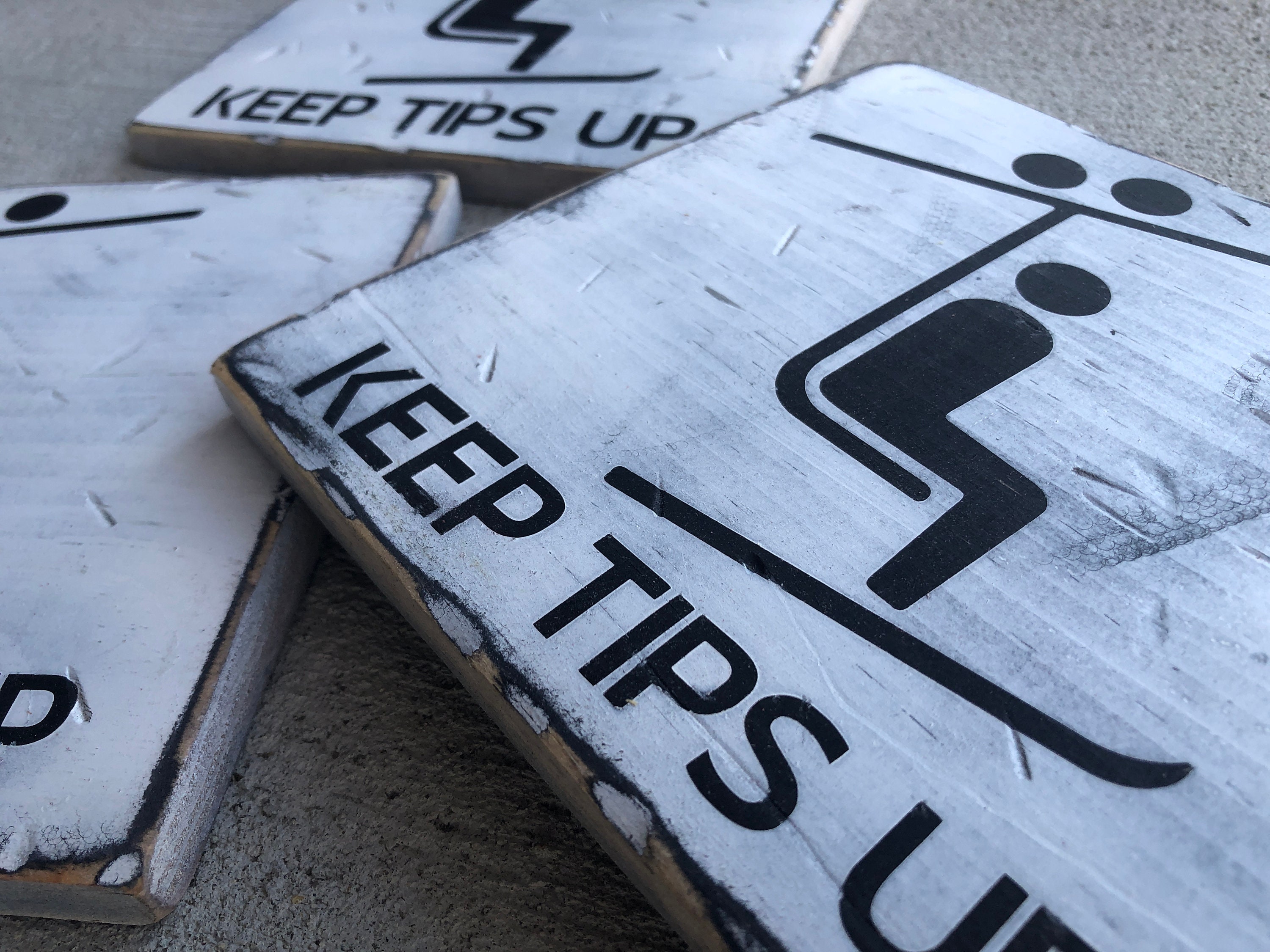 Painted Ski Mountain Signs / Ski Patrol Sign / Keep Tips up - Etsy UK