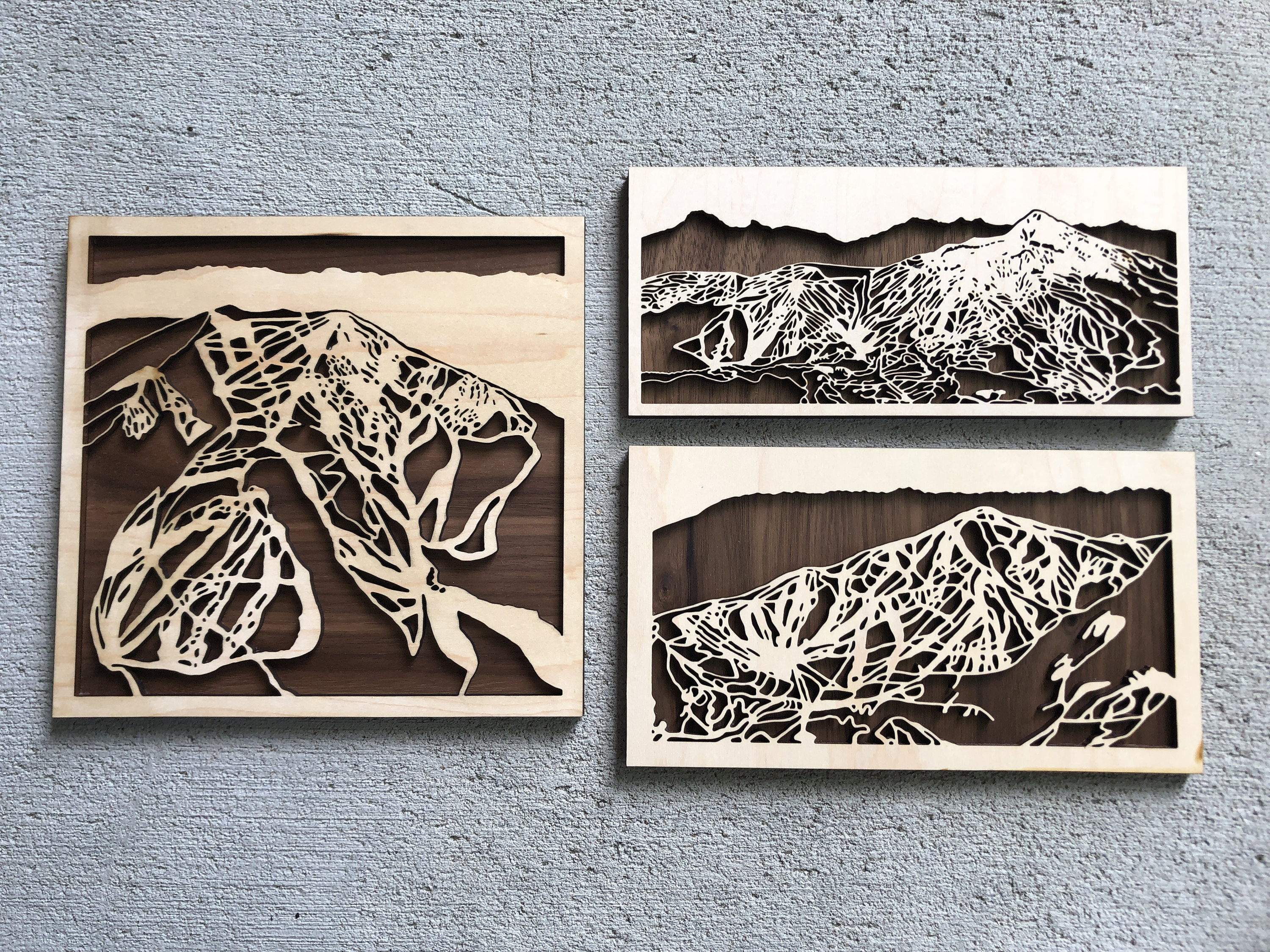 Snowbowl Ski Mountain Wood Art / Snowbowl Missoula / Snowbowl Trail Map ...