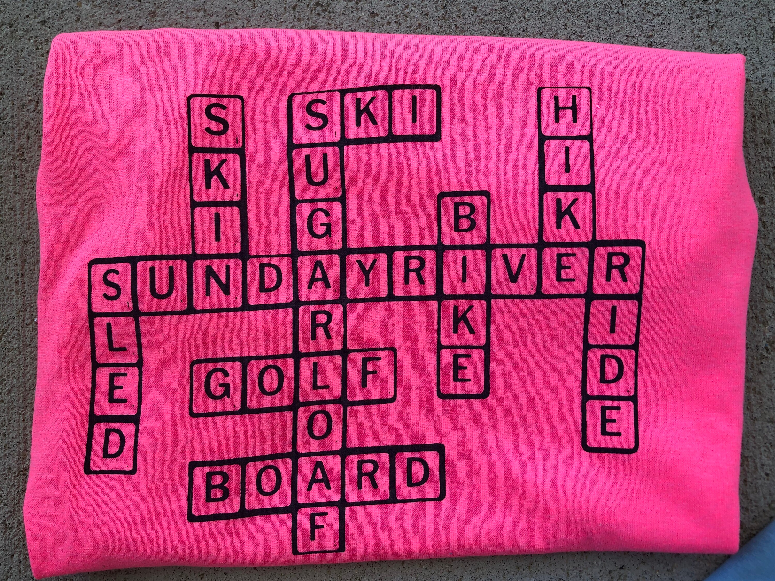 Sugarloaf Mountain Scrabble Shirt/ Sunday River Mountain | Etsy