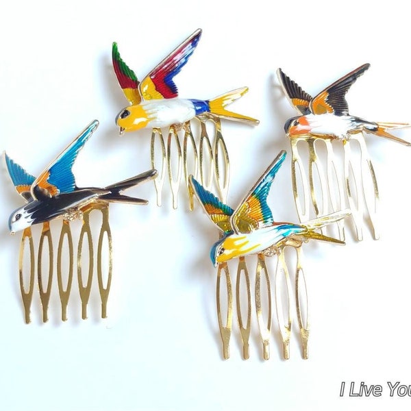 Bird Hair Comb - Etsy