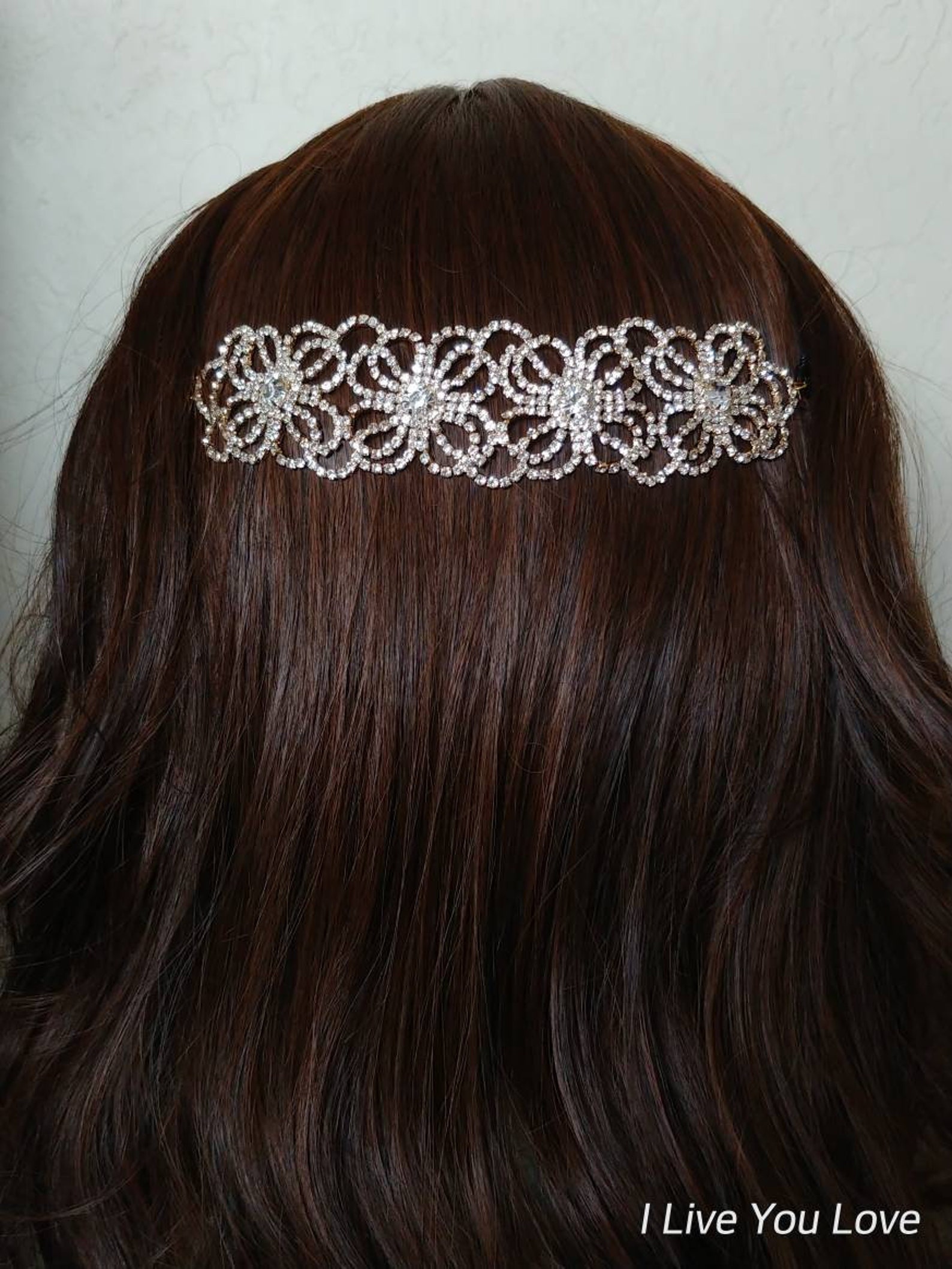 Clearance-bridal Hair Chain-flower Hair Jewelry-bridal Headband-boho ...