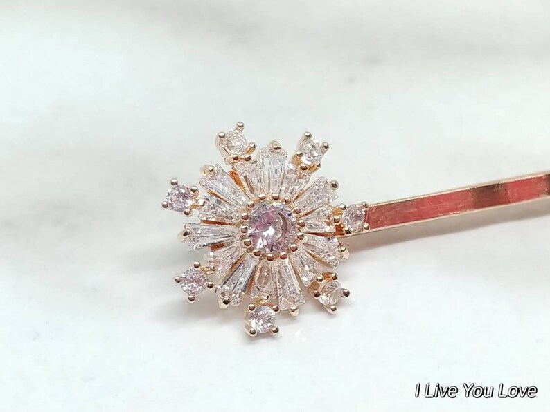 Snowflake Hair Pin-rose Gold Bridal Hair Accessories-wedding | Etsy Snowflake Hair Pin-rose Gold Bridal Hair Accessories-wedding | Etsy