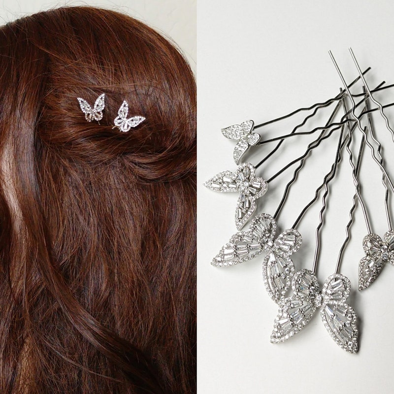 Butterfly Hair Pins - Etsy