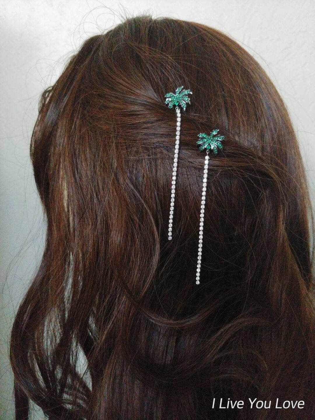 LAST SET Palm Tree Hair Pin Set-bridal Hair - Etsy