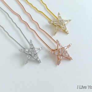 Star Hair Pin-bridal Hair Accessories-wedding Hair Accessories-bridal ...