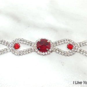 Red Hair Chain-art Deco Hair Accessories-bridal Hair Accessories-red ...