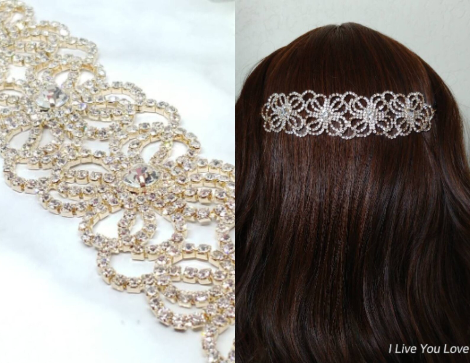 Clearance-bridal Hair Chain-flower Hair Jewelry-bridal Headband-boho ...