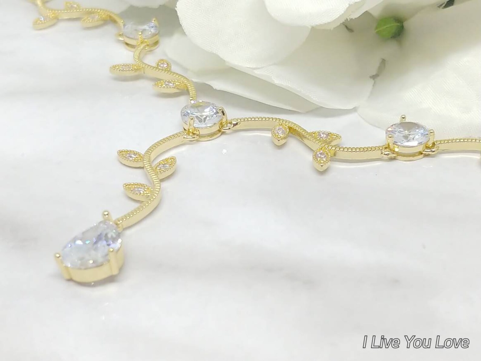 Yellow Gold Bridal Hair Chain-hair Jewelry-bridal Hair | Etsy