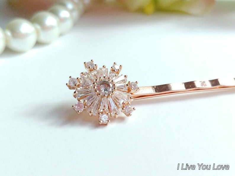 Snowflake Hair Pin-rose Gold Bridal Hair Accessories-wedding | Etsy Snowflake Hair Pin-rose Gold Bridal Hair Accessories-wedding | Etsy
