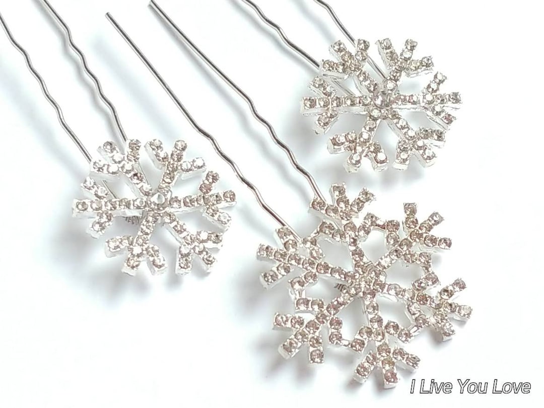 Snowflake Hair Pins-bridal Hair Accessories-winter Hair Accessories ...
