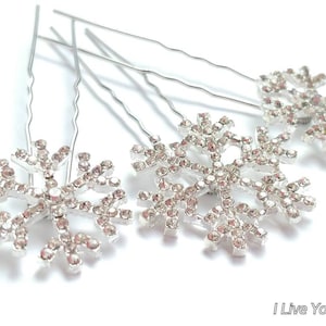 Snowflake Hair Pins-bridal Hair Accessories-winter Hair Accessories ...