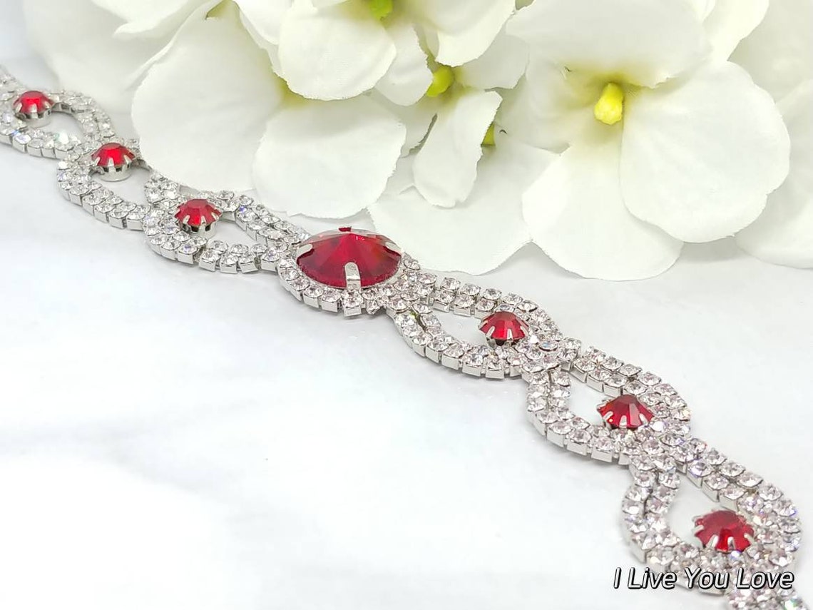 Red Hair Chain-Art Deco Hair Accessories-Bridal Hair | Etsy