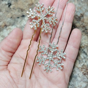 Snowflake Hair Pins-bridal Hair Accessories-winter Hair Accessories ...