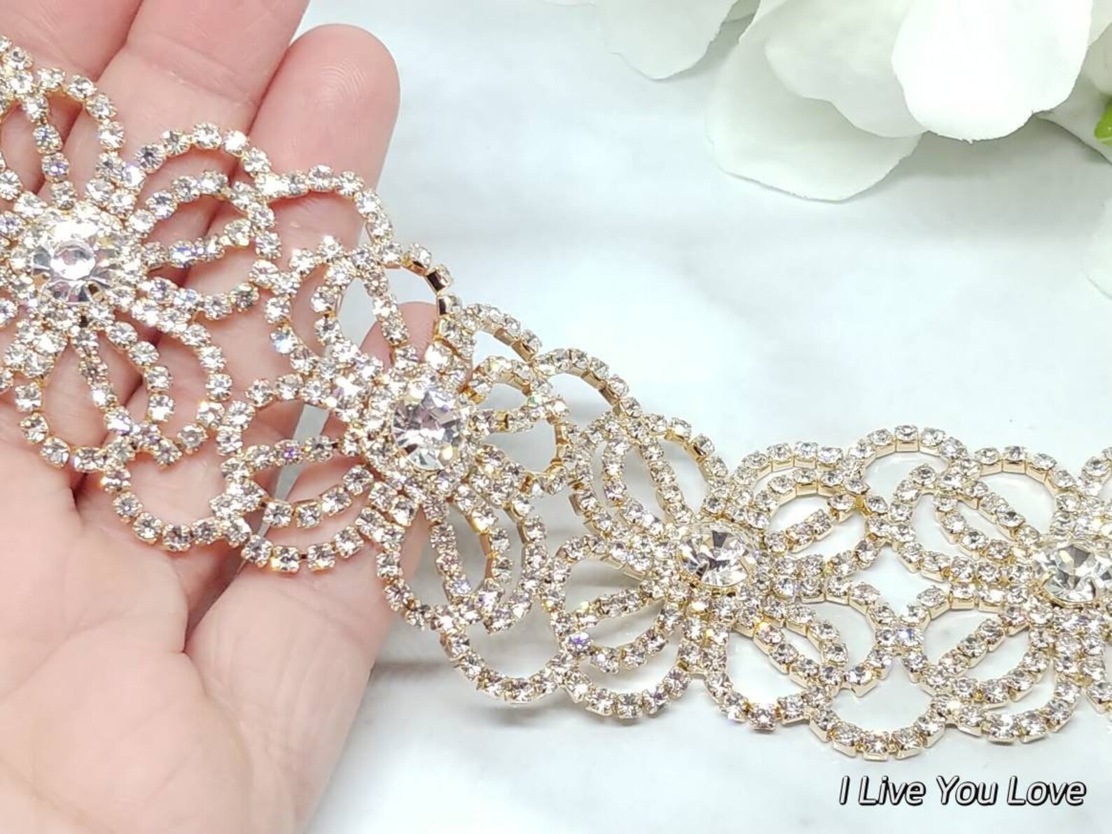 Flower Hair Piece-bridal Hair Chain-flower Hair Jewelry-bridal Headband ...
