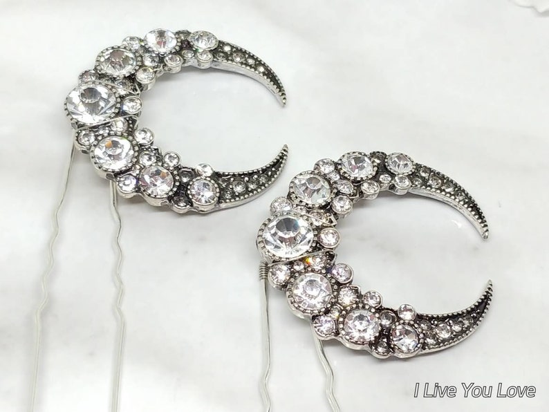 Moon Hair Pin-bridal Hair Accessories-wedding Hair - Etsy