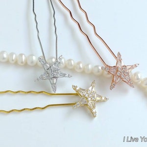 Star Hair Pin-Bridal Hair Accessories-Wedding Hair | Etsy