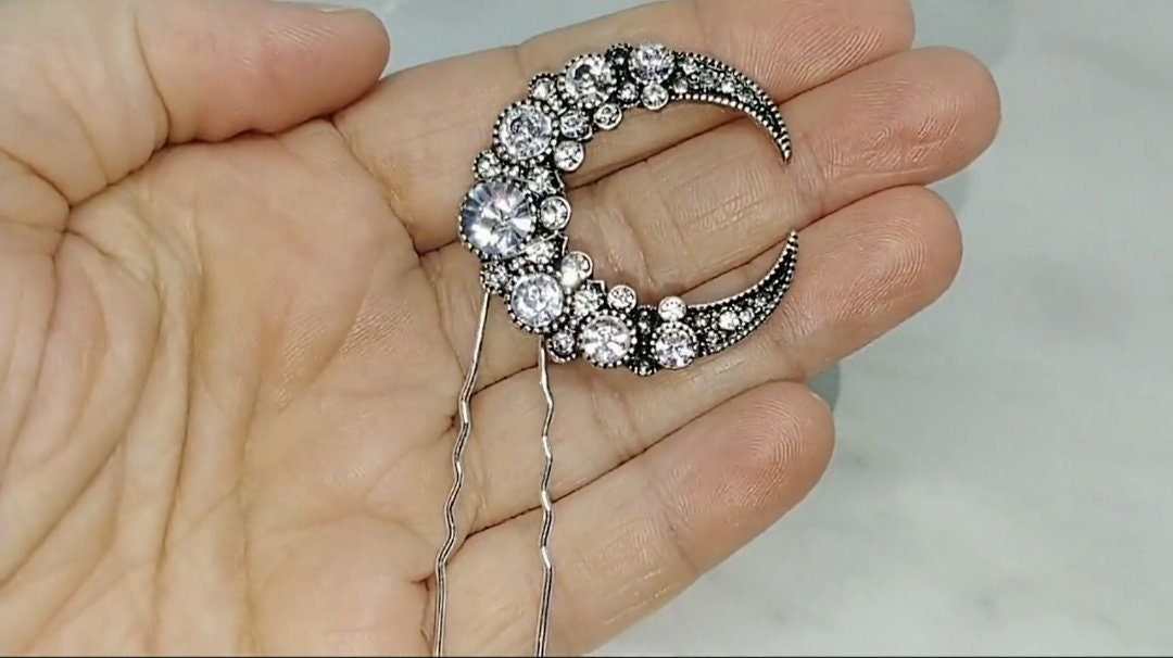 Moon Hair Pin-bridal Hair Accessories-wedding Hair Accessories-bridal ...