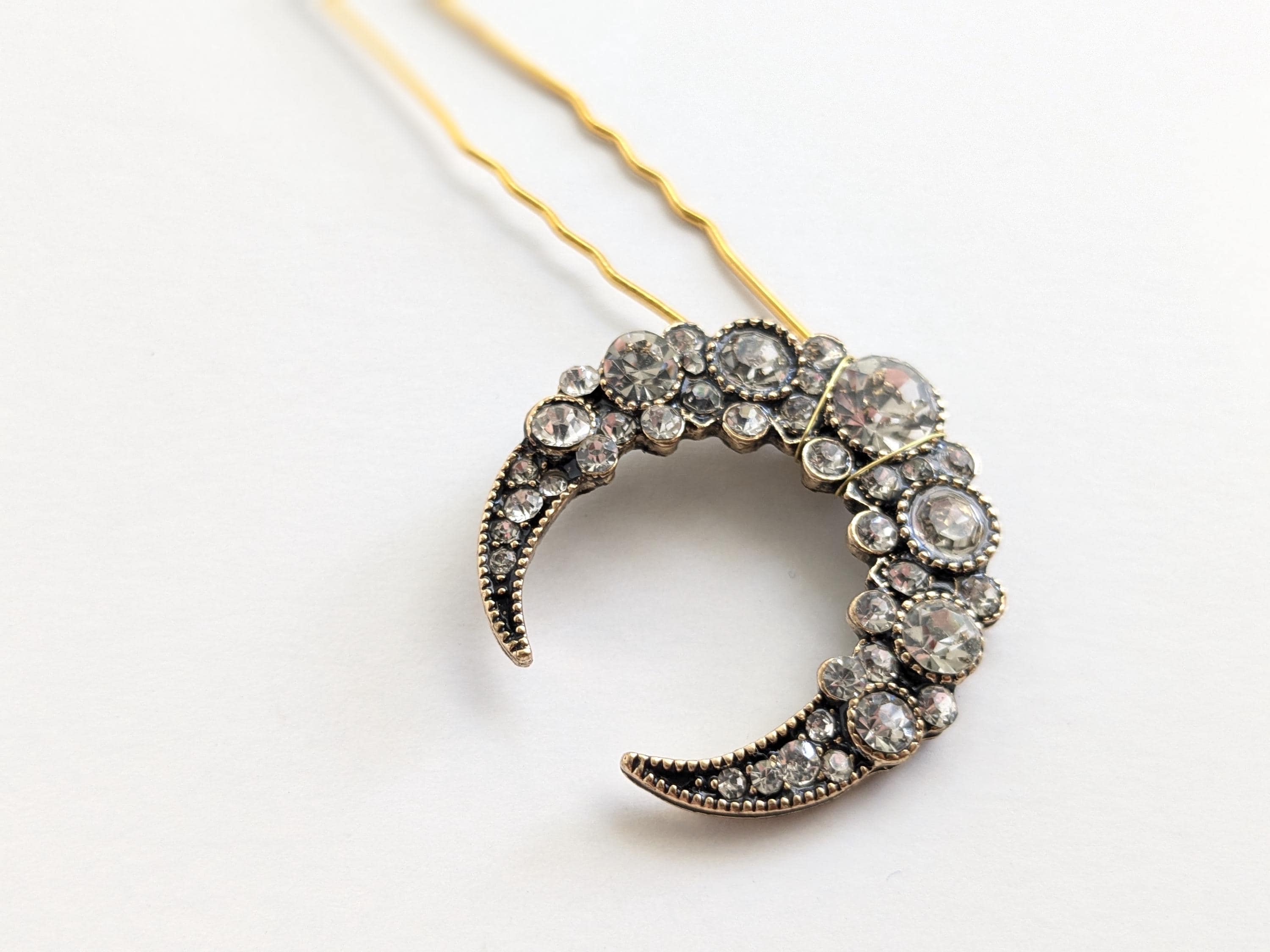 Moon Hair Pin-crescent to the Moon Hair Accessory-celestial Hair ...