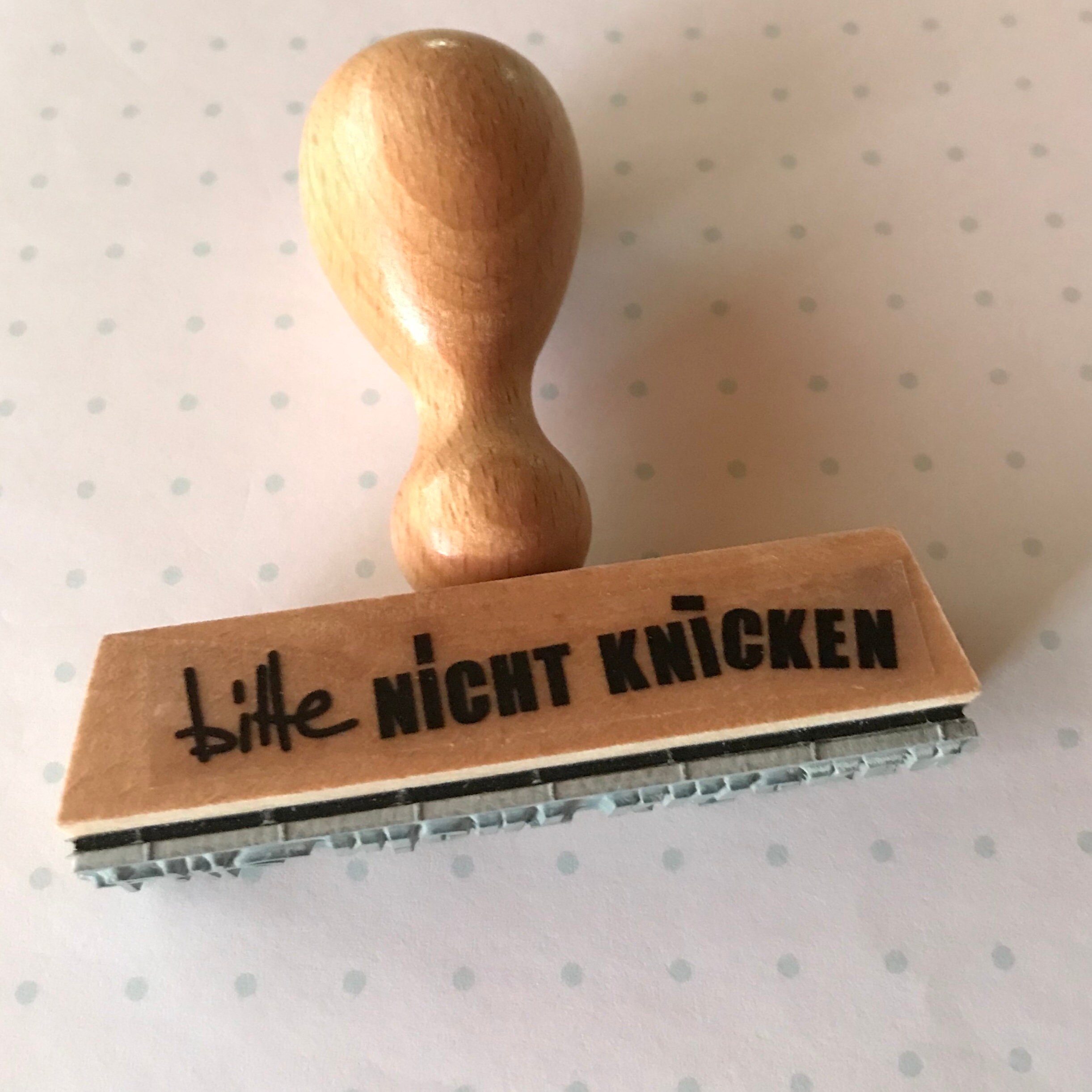 Feiner holzstempel bitte NICHT KNICKEN für | Etsy