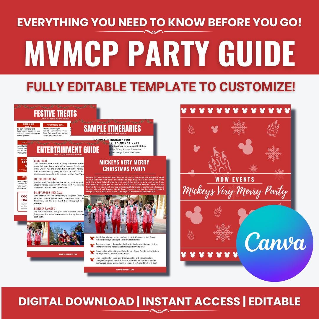 Editable MVMCP Guide Template & Pdf E-guide | WDW Christmas Party ...