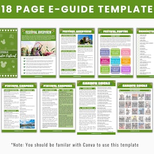 Editable Flower and Garden Epcot Festival E-guide Template 2025 ...