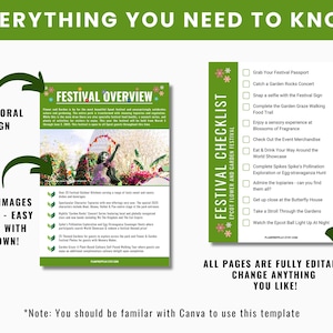 Editable Flower and Garden Epcot Festival E-guide Template 2025 ...