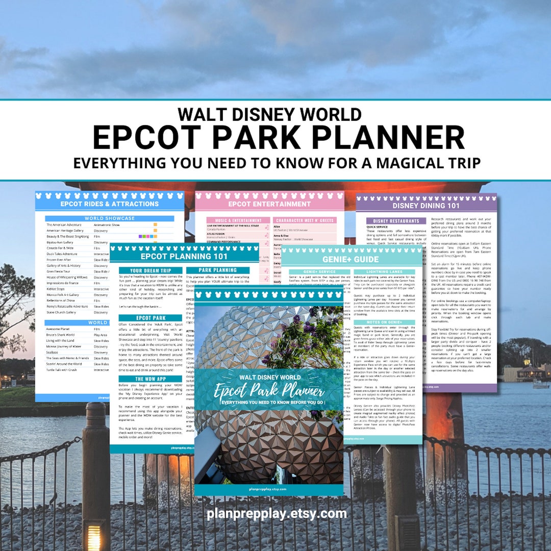 Epcot Planner & Cheat Sheets Disneyworld 2023-2024 21 - Etsy Canada