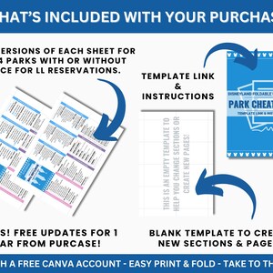 Editable Disneyland Foldable Park Cheat Sheets | Disneyland Park & DCA ...