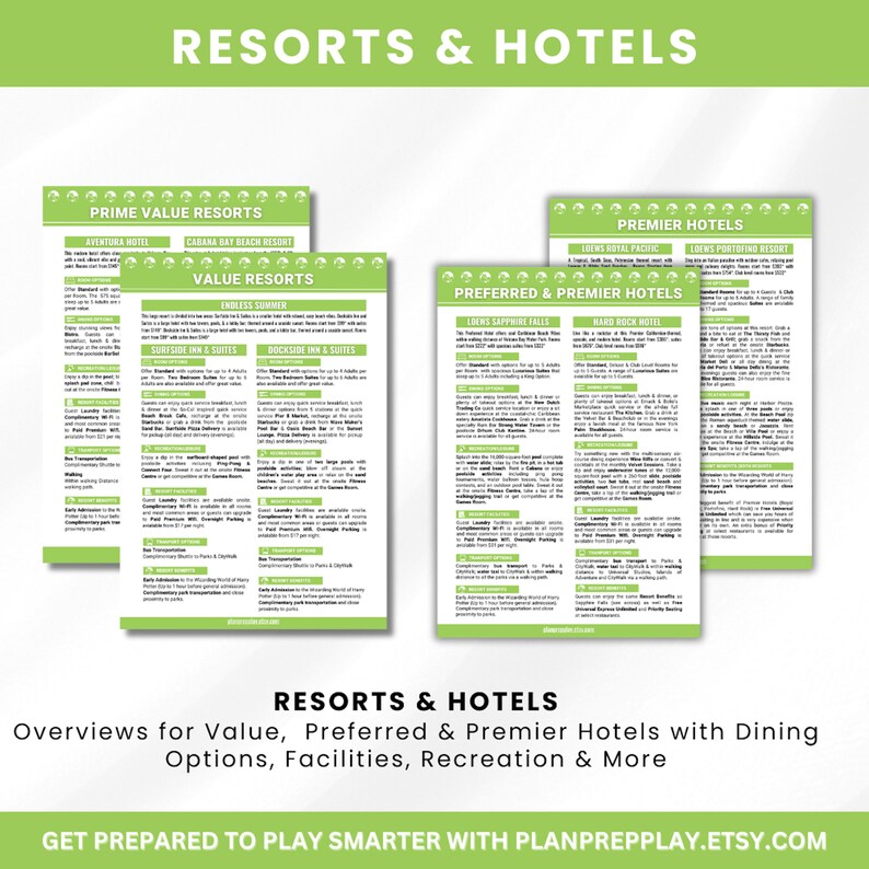 Universal Orlando Cheat Sheet Bundle Rides, Entertainment, Restaurants ...