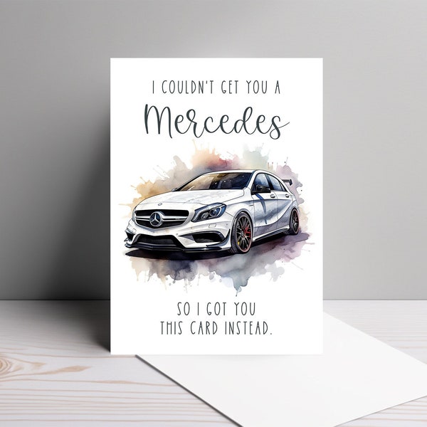 Mercedes Benz Birthday Card - Etsy