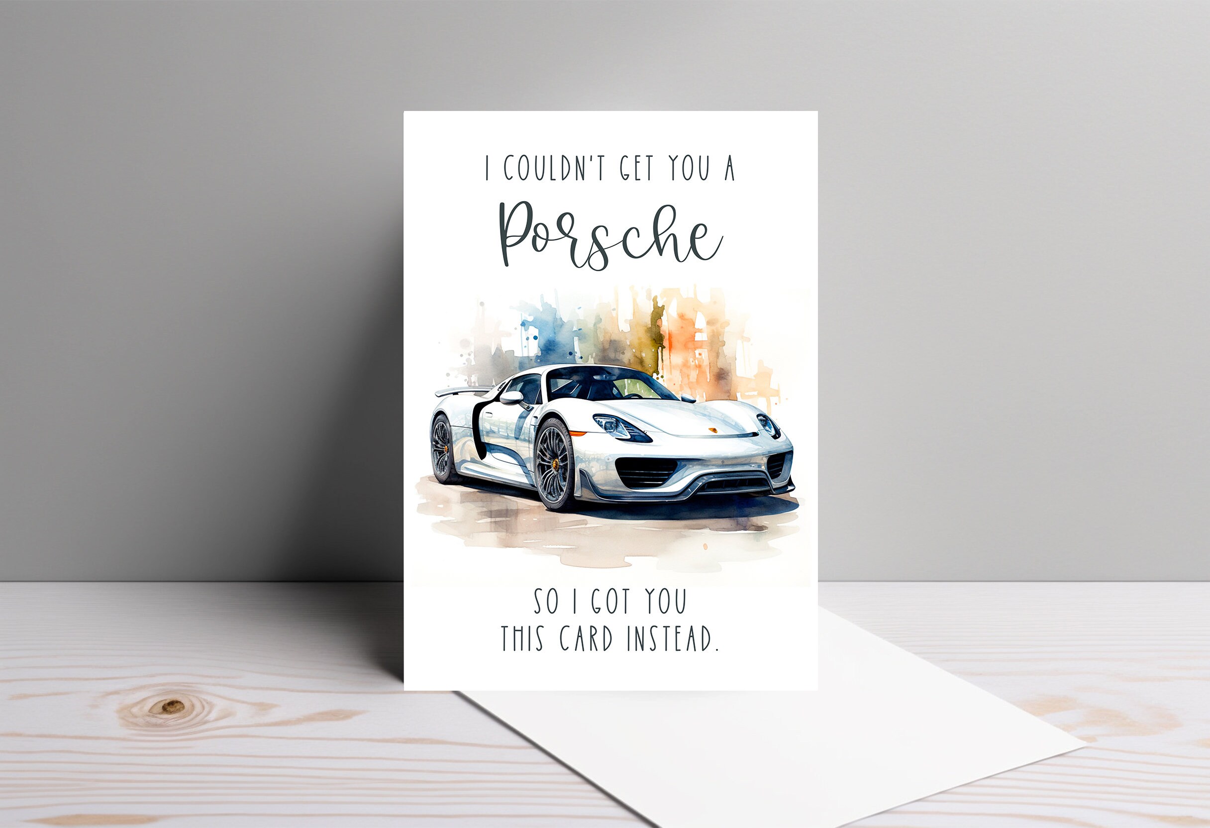 I Couldn't Get You a Porsche Funny Birthday Card for Porsche Lover ...