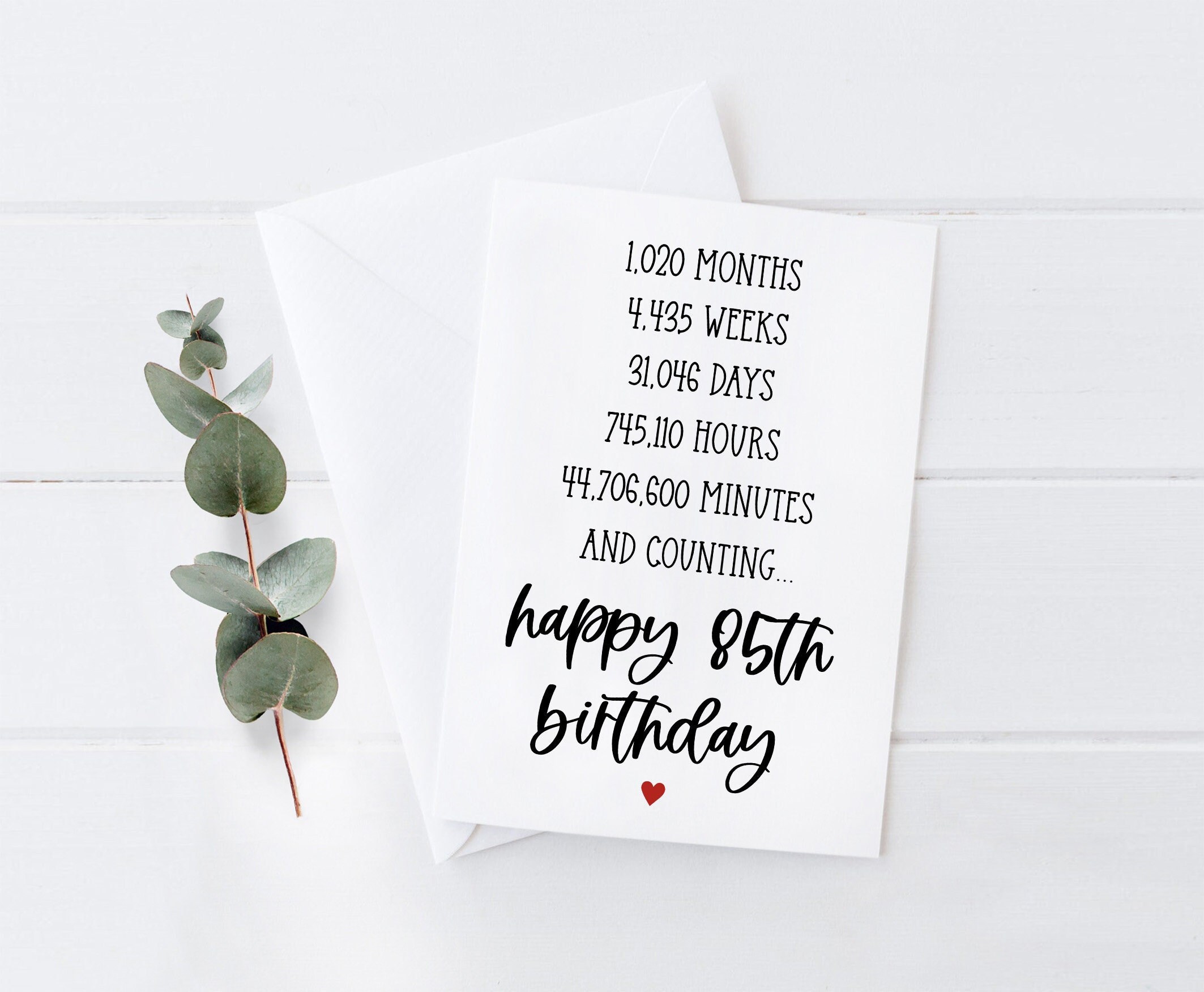 Carte du 85e anniversaire Anniversaire de 85 ans - Etsy France