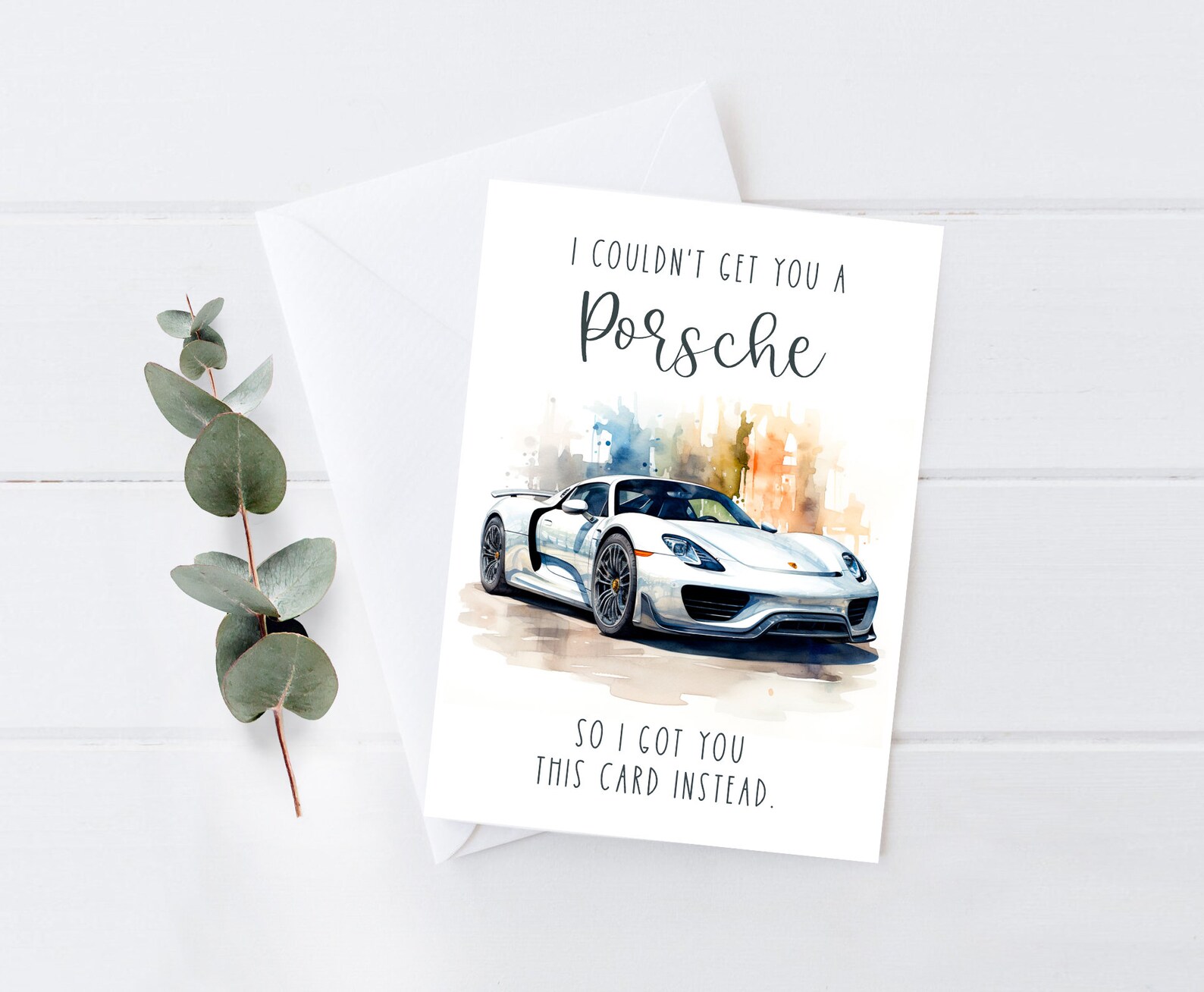 I Couldn't Get You a Porsche Funny Birthday Card for Porsche Lover ...